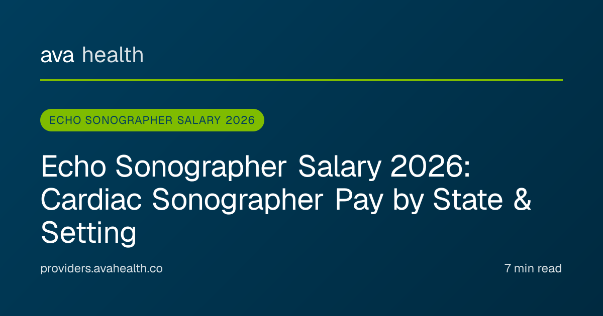 Ava Health · Echo Sonographer Salary 2026 | Cardiac Sonographer Pay