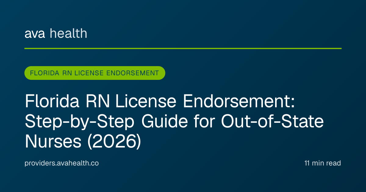 Ava Health · Florida RN License by Endorsement 2026 | Timeline, Cost ...