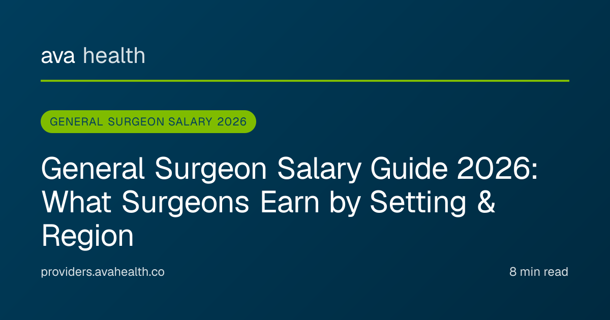 Ava Health · General Surgeon Salary 2026: By Setting, Region & RVU