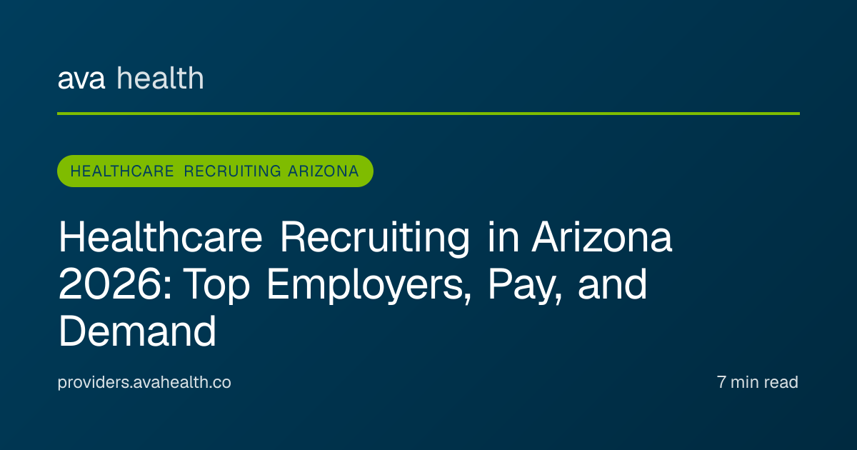 Ava Health · Arizona Healthcare Jobs 2026 | Jobs, Salary, Top Hospitals