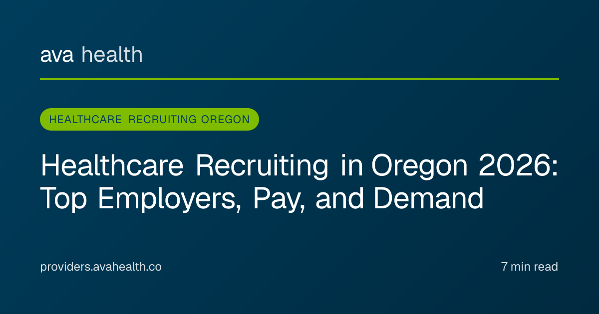 Ava Health · Oregon Healthcare Jobs 2026 | Portland Healthcare Jobs
