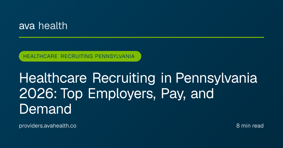 Ava Health · Pennsylvania Healthcare Jobs 2026 | Top Hospita
