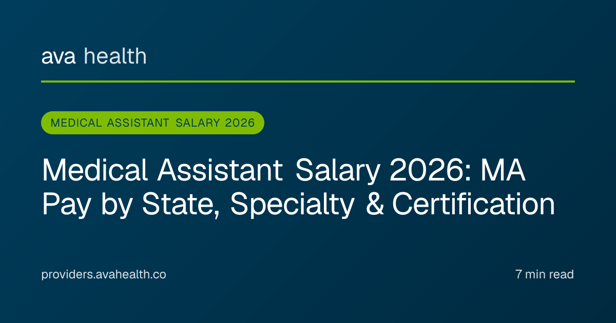 Ava Health · Medical Assistant Salary 2026 | MA Pay by State
