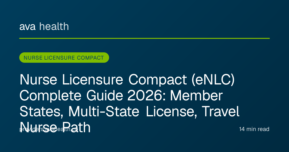 Ava Health · Nurse Licensure Compact Guide 2026 | eNLC States, Multi ...