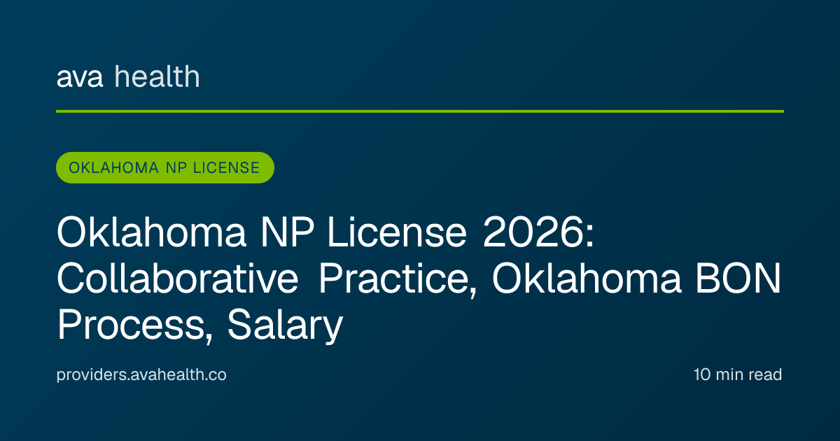 Ava Health · Oklahoma NP License 2026 | OK APRN License Guide