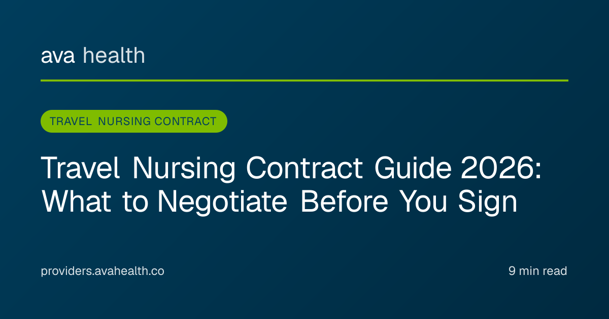 Ava Health · Travel Nursing Contract 2026 | Negotiation Guide for ...